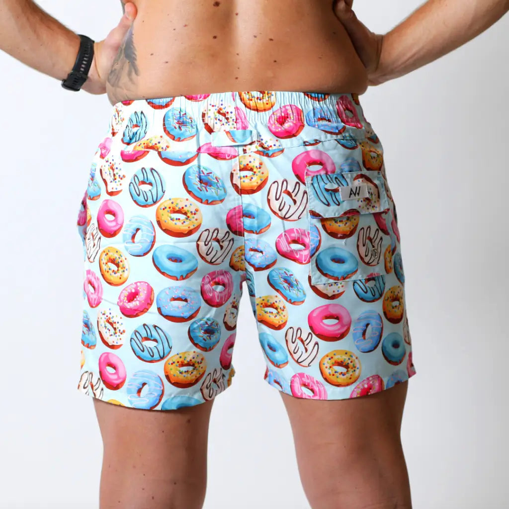 Fun Donut Print Swim Shorts for Men! – Asstheticwear